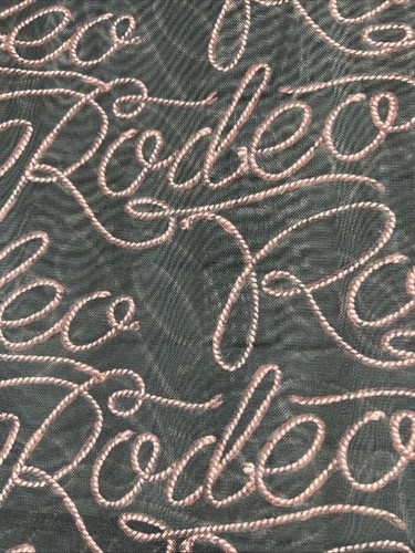 Rodeo Mesh Top womens M shirt pullover rope rodeo design sheer long ...