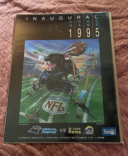 NEW SEALED 1995 Inaugural Carolina Panthers Poster Numbered Print #1267 ...
