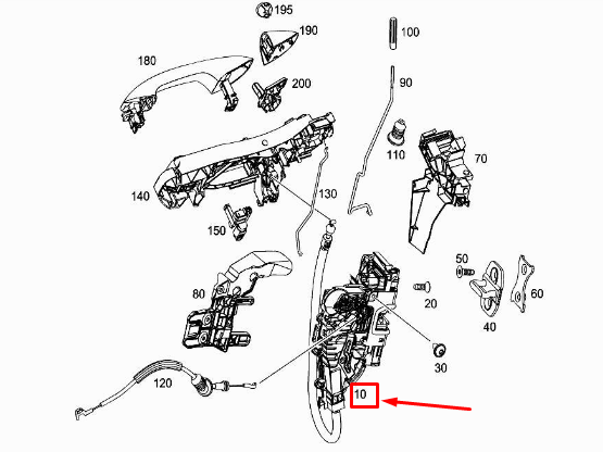 MERCEDES-BENZ S W222 Rear Left Door Lock A0997309300 GENUINE for sale ...