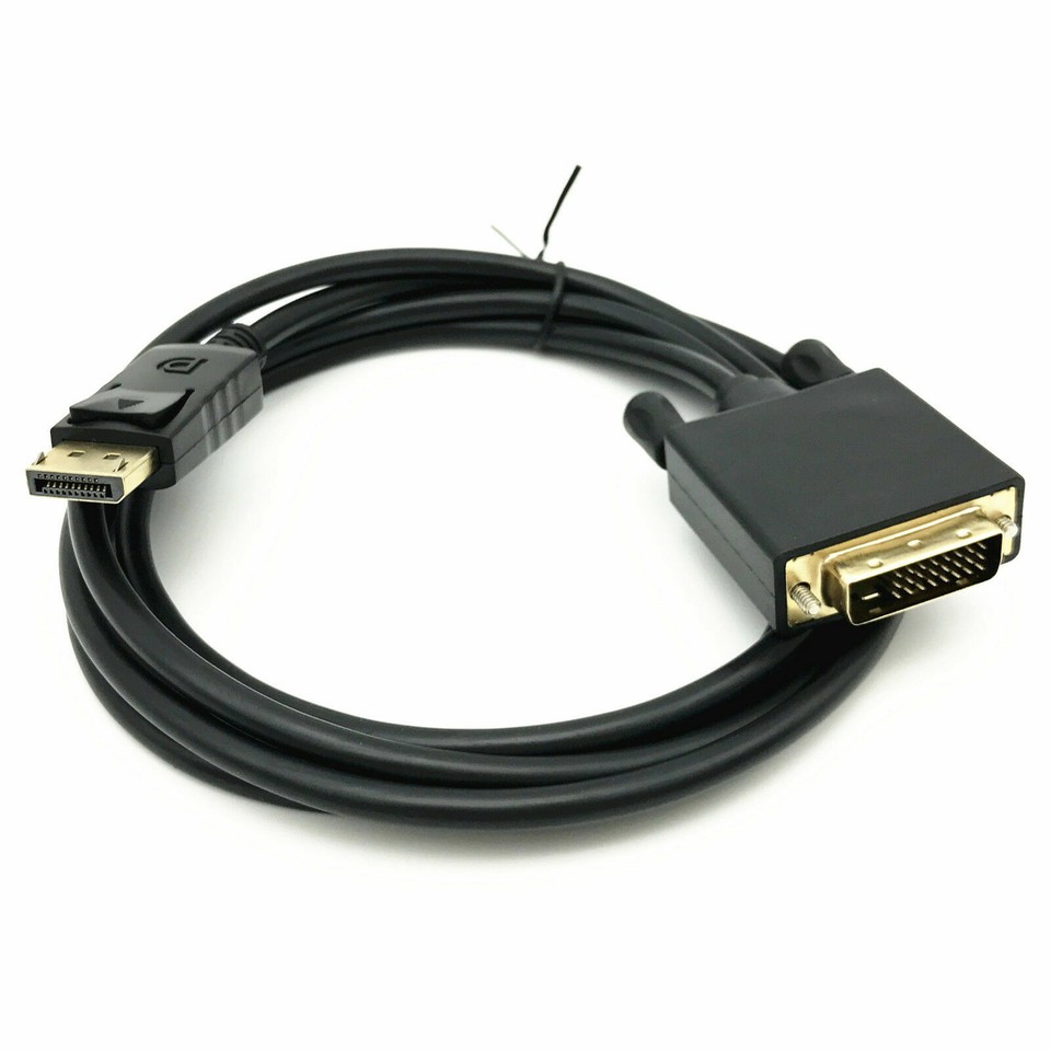 6 Feet Gold Plated DisplayPort DP to DVI-D Male Dual Link Cable Adapter ...