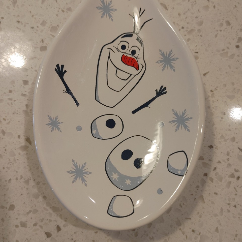 Disney Frozen Olaf Kitchen Spoon Rest Ceramic Snowman Christmas Winter ...
