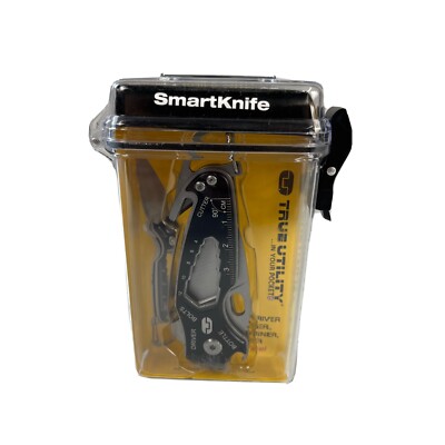 TRUE UTILITY SMART POCKET KNIFE 11-in-1 MULTI TOOL W/ WEATHERPROOF CASE ...