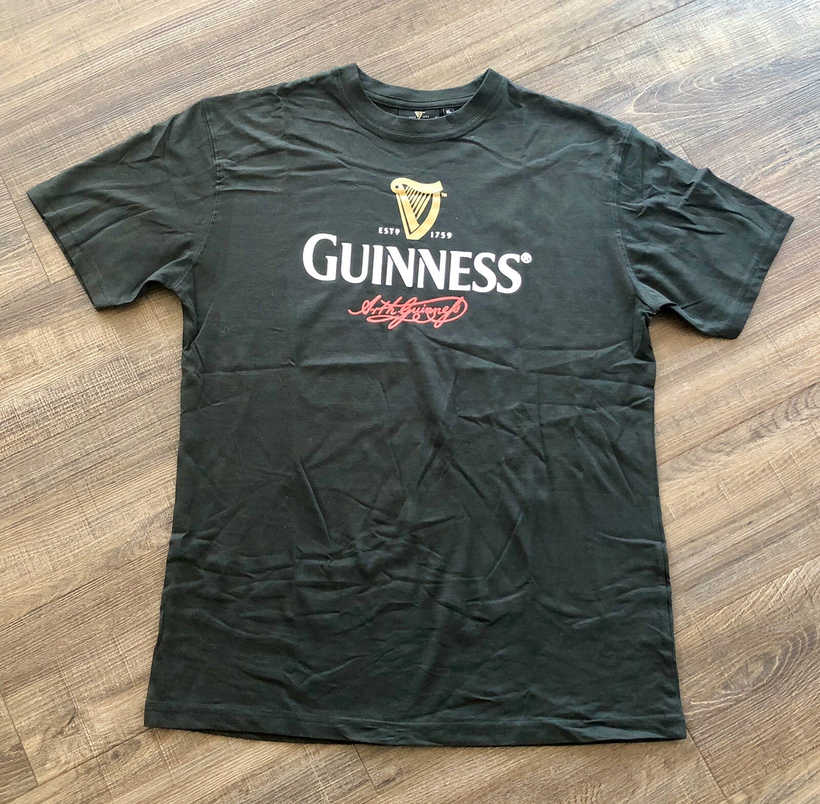 Official Guinness Arth Guinness Extra Stout Graphic Black T-Shirt Xl ...