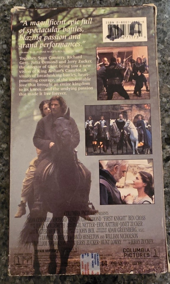 First Knight VHS Sean Connery Richard Gere | eBay