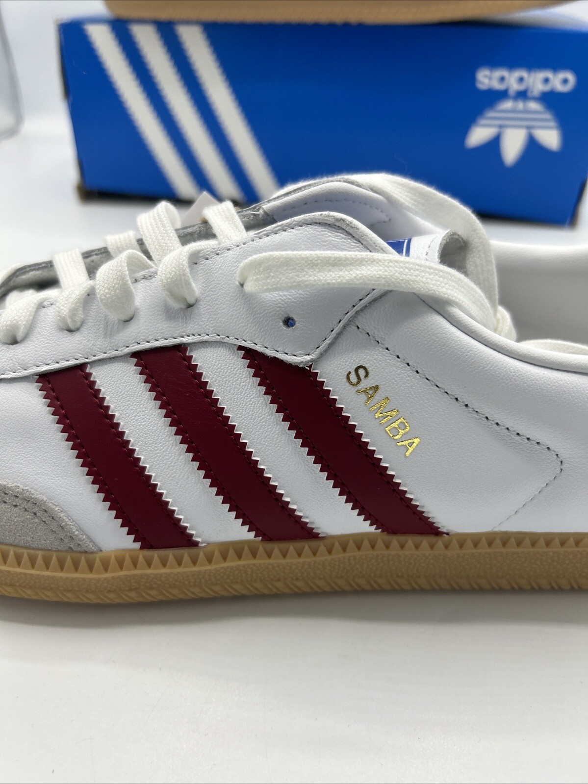 Adidas Men's Samba OG Sizes 12 White Burgundy Gum |IF3813| | eBay