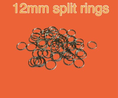 Stainless Steel Keyring Split Rings 12MM Metal Nickel Loop Hoop Key ...