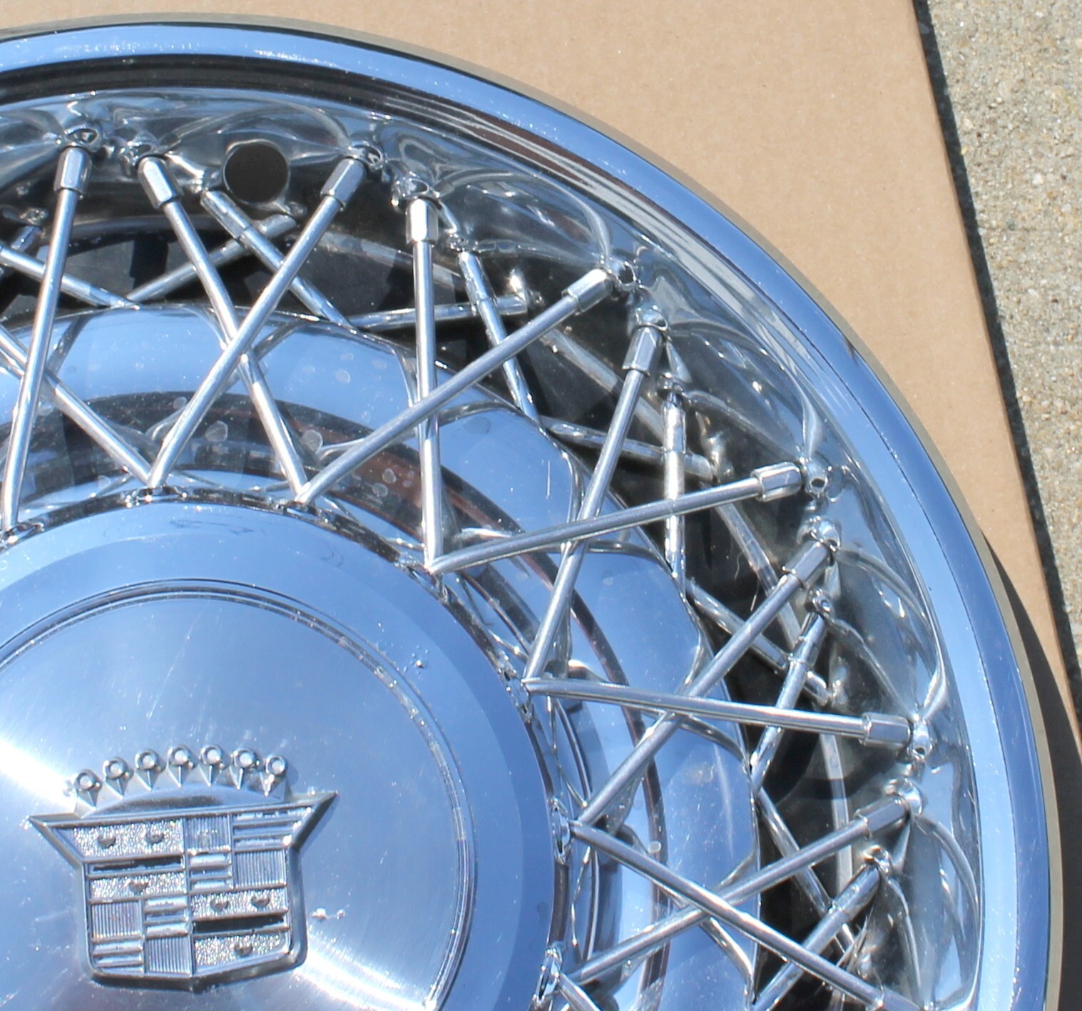 (1) OEM LOCKING Cadillac Seville Fleetwood 15" Wire Spoke Hubcap Wheel ...