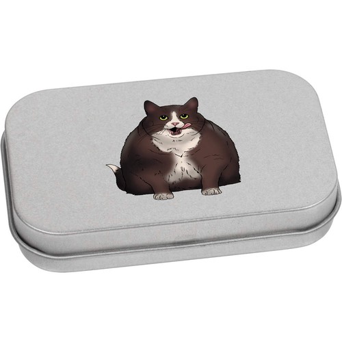 'Fat Greedy Cat' Metal Hinged Tin / Storage Box (TT038689) | eBay UK
