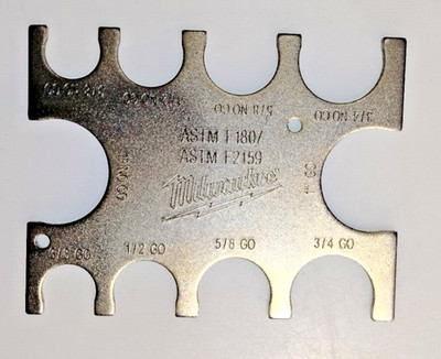 NEW Milwaukee Go No Go Gauge ( ASTM F1807 - ASTM F2159 ) | eBay