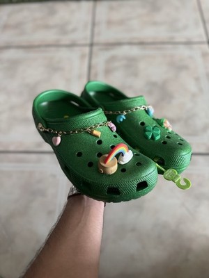 Crocs Classic Clogs in the Lucky Charms Ed, featuring Jibbitz charms ...