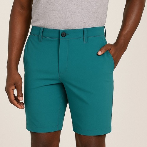 Kenneth Cole Golf Shorts Teal Nylon Stretch Wicking 9" Inseam Size 32 ...
