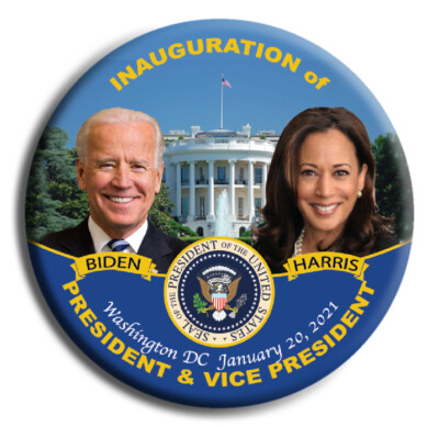2020 BIDEN HARRIS INAUGURATION 3" ROUND PIN BUTTON UNION PRINTED AZ | eBay