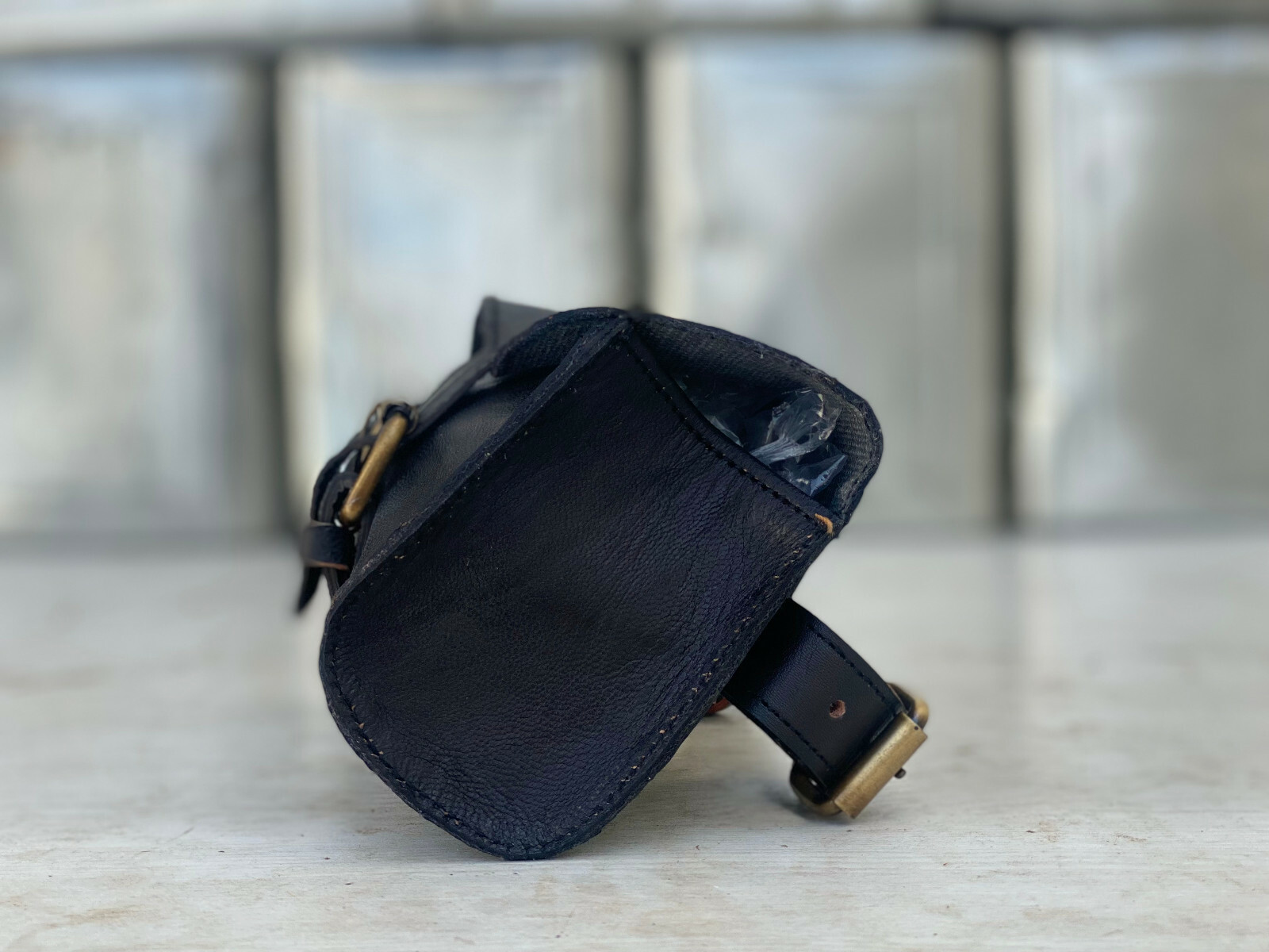 Cuir Moto Outil Sac Fourche Guidon Sacoche Rouleau Tonneau Pochette 10 ...