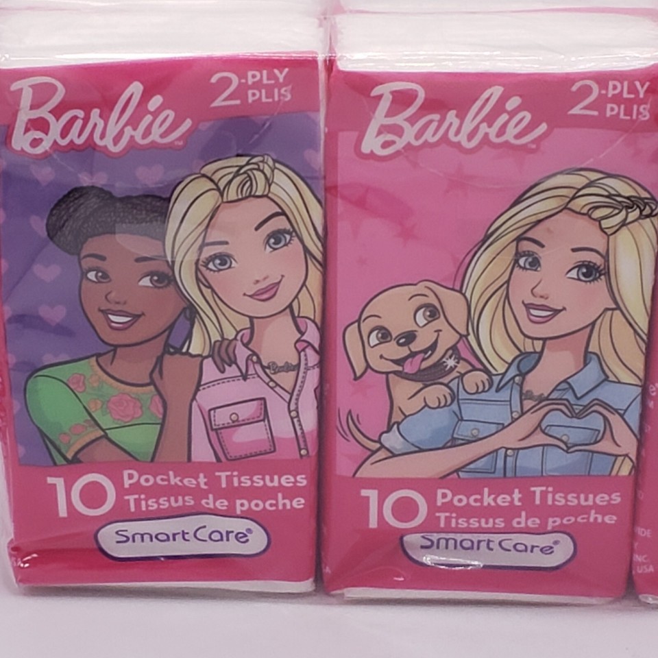 Barbie Doll Kids Travel Pocket Tissues 2 Ply 6 Pack Smart Care | eBay