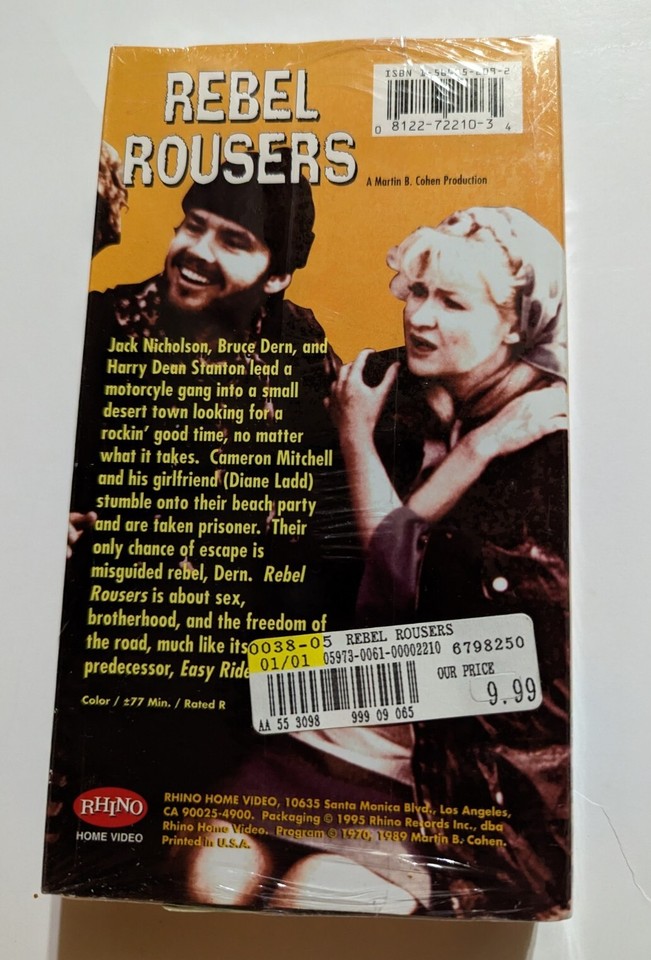 VHS Rebel Rousers with Jack Nicholson - New Sealed 81227221034 | eBay