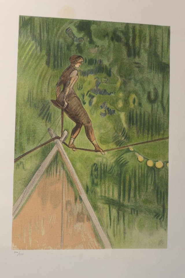 LIMITED EDITION 300/350 HENRI DE TOULOUSE LAUTREC HIGH WIRE ACROBAT ...