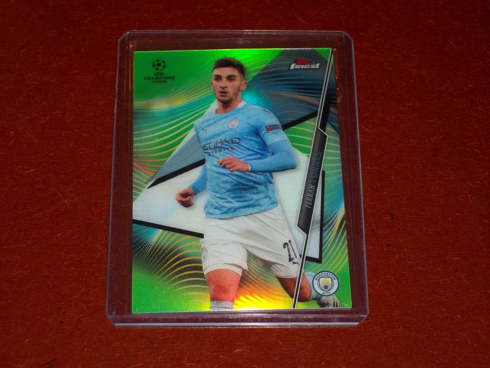 2020-21 Topps Finest UCL - Ferran Torres #91 Green Refractor /99 for ...