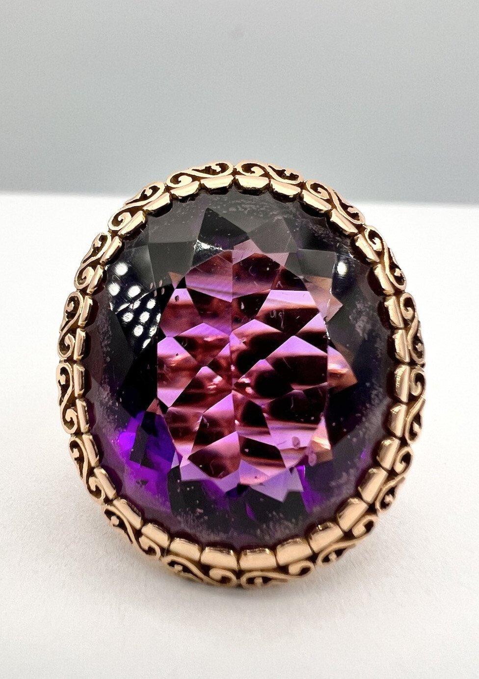 Victorian Etruscan 14k Yellow Gold 22ct Purple Amethyst Filigree ...