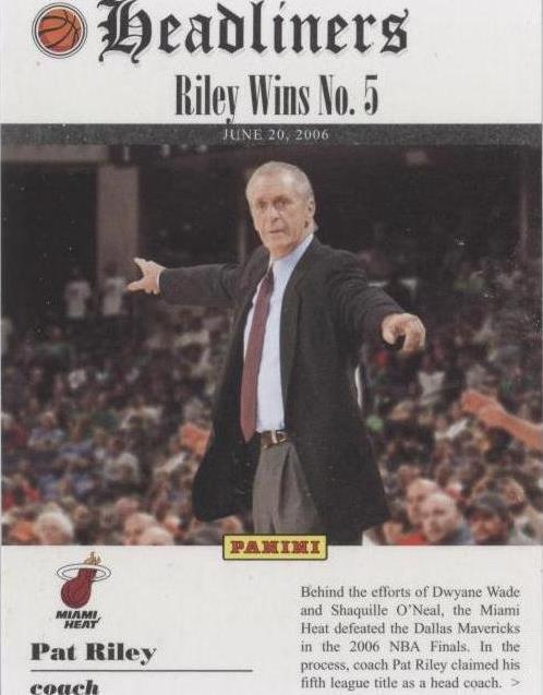 2009-10 Panini - Headliners Pat Riley #9 for sale online | eBay