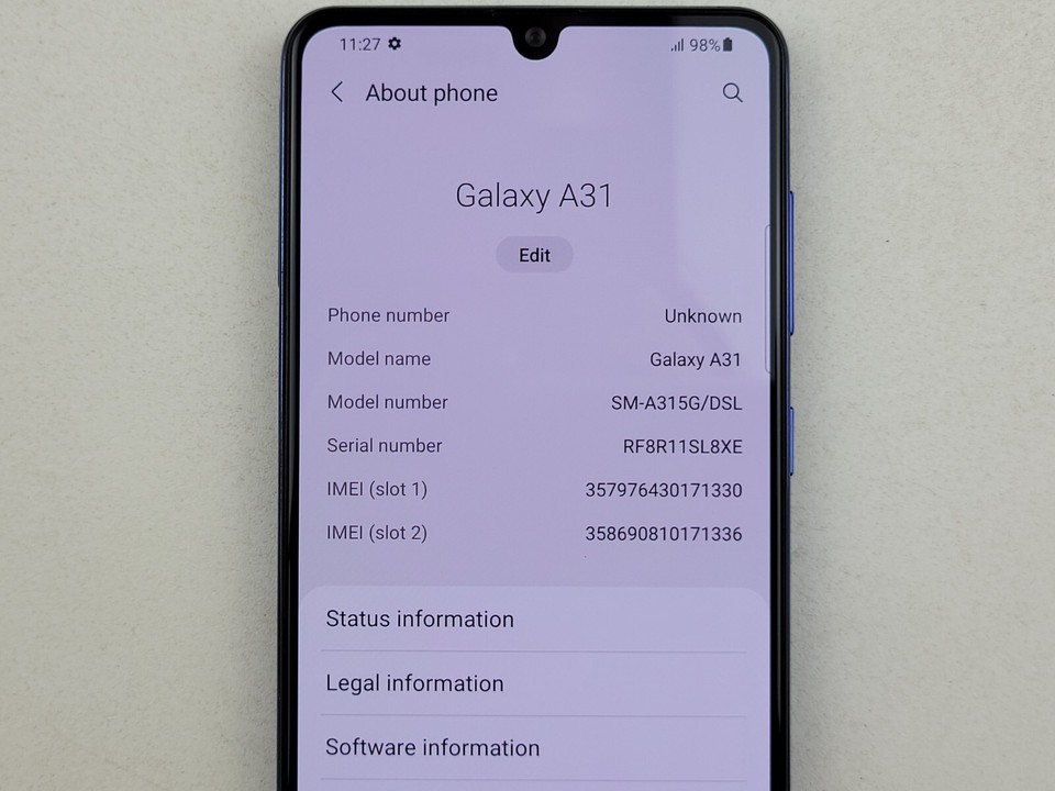 Samsung Galaxy A31 (SM-A315G/DSL) 128GB - Blue (GSM Unlocked) Dual SIM ...