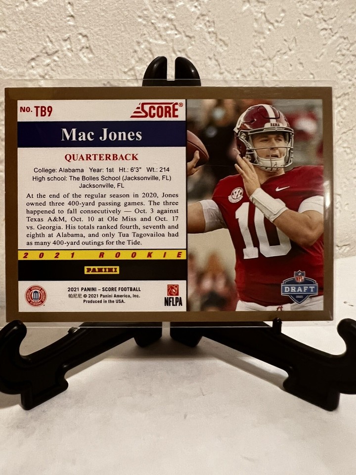 2021 Panini Score Football #TB9 MAC JONES Rookie Card NEW ENGLAND ...