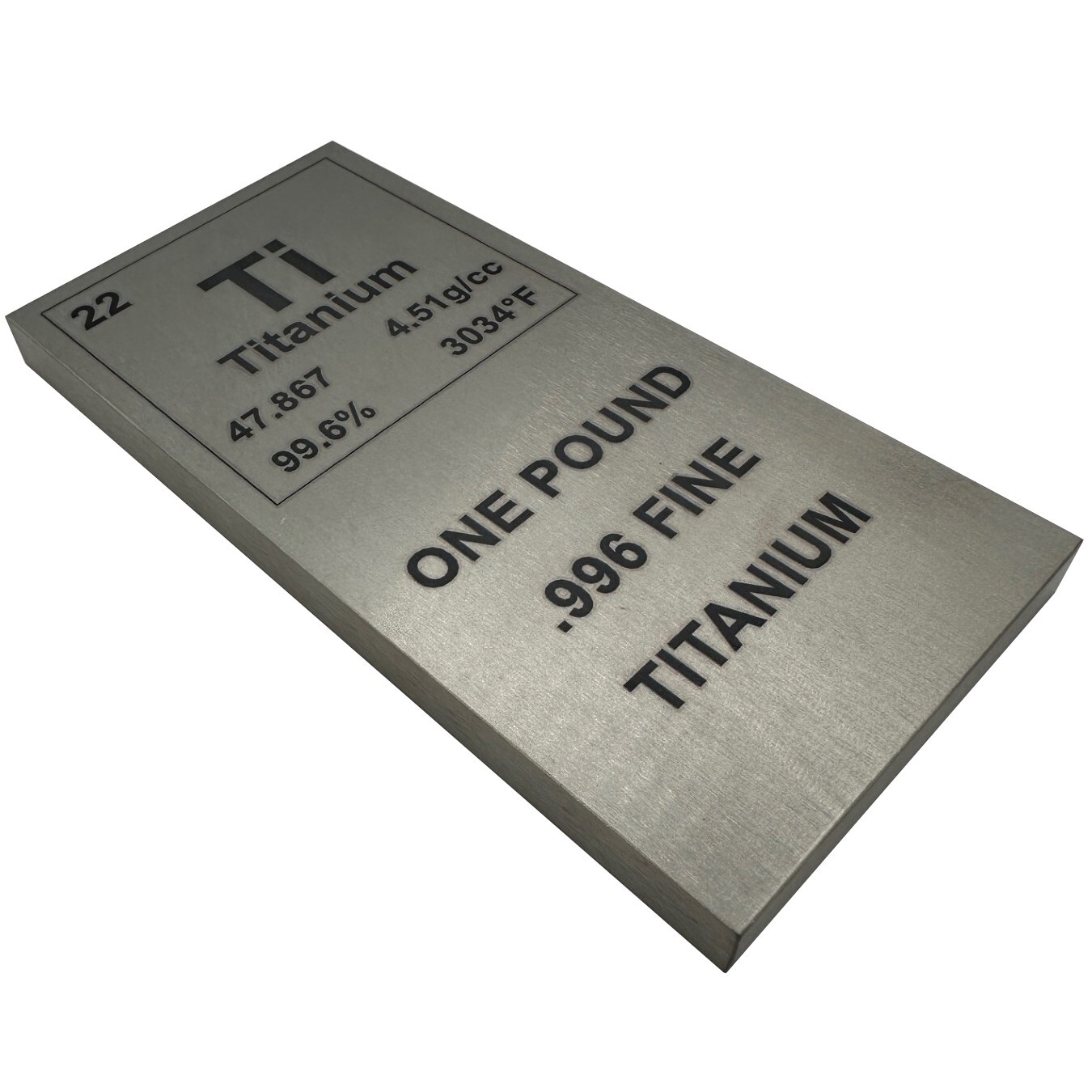 1 Pound Titanium Bullion Bar - Laser Engraved Elemental Design | eBay