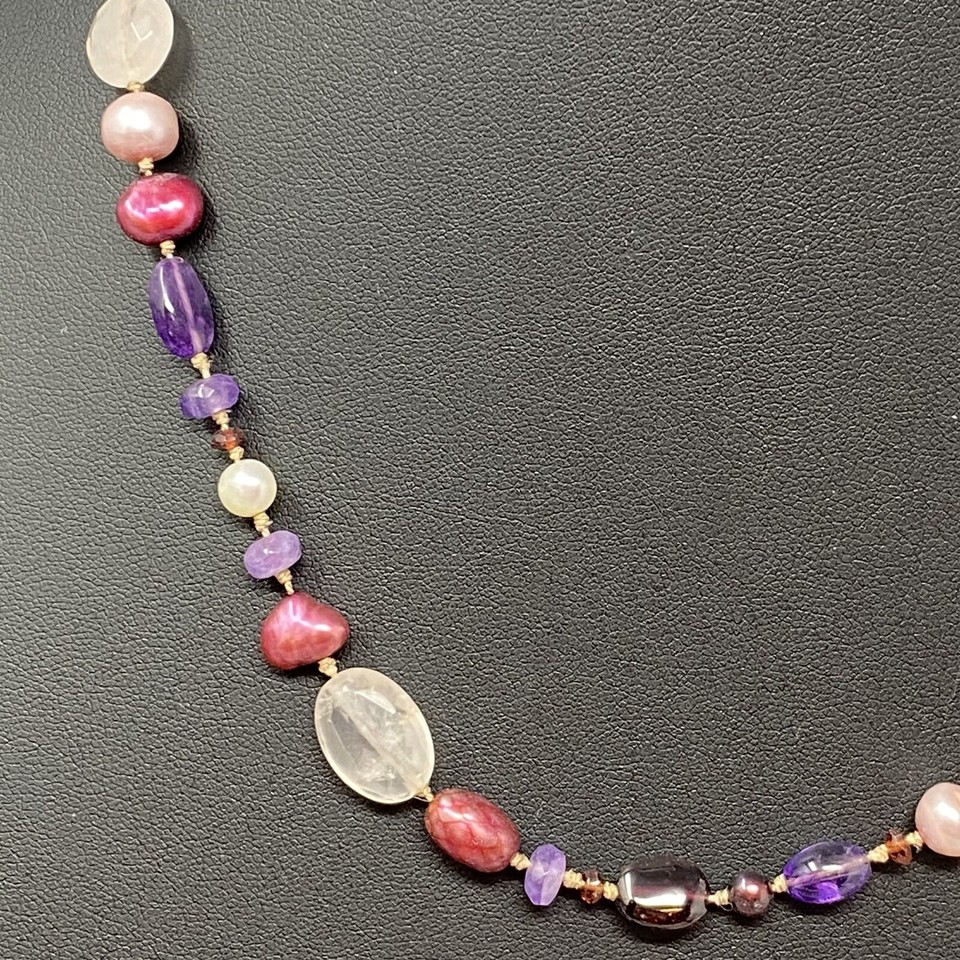Sundance Catalog Necklace Peyote Bird Amethyst Rose Quartz Pearl ...