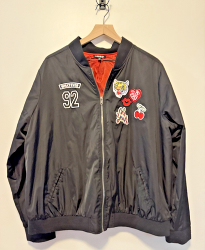 Torrid Bomber Jacket Women's Size 3/3X Patches Whatever 92 Love ...