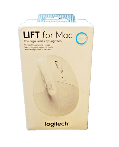 Logitech LIFT for Mac Vertical Ergonomic Mouse - Off-White - 910-006471 97855171016 | eBay