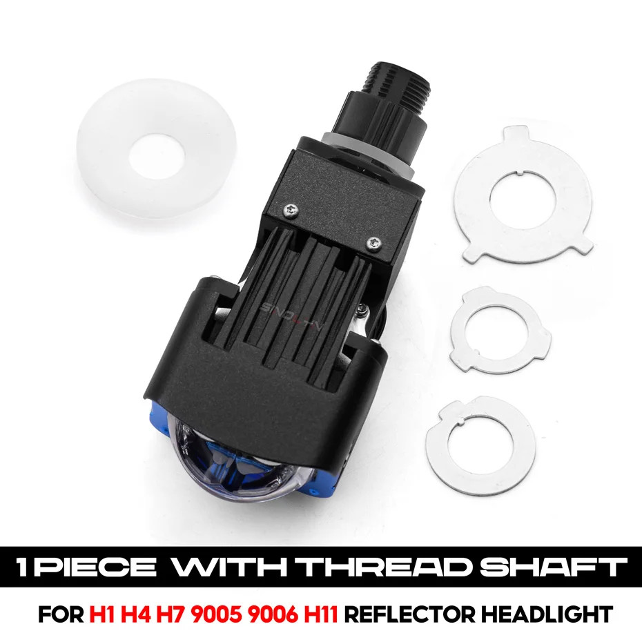 Mini LED Matrix Blue Bi LED Projector Lens For H7 H4 9005 H11 Headlight ...
