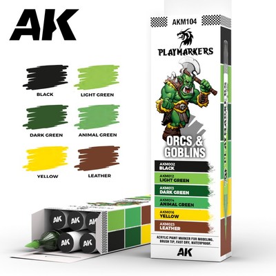 AK Interactive: Orcs & Goblins - PLAYMARKERS - Paint Markers - AKM104 ...