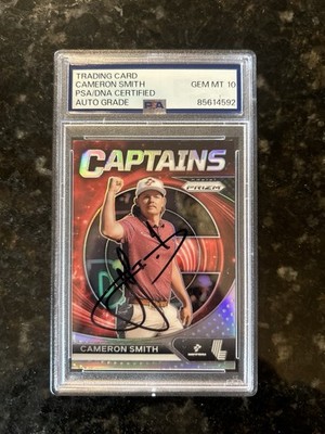 2024 Panini Prizm Cam Cameron Smith Signed Card Liv PGA Golf PSA ...