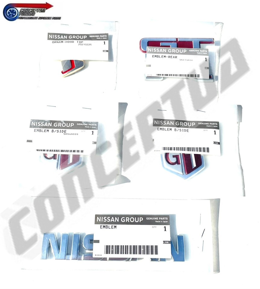 Véritable Nissan Complet Décoration Emblème Badge Kit - Pour R32 gtr ...