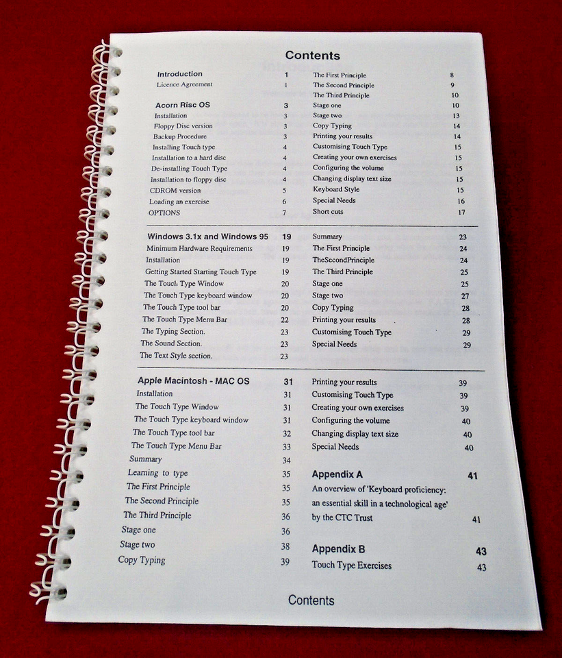 Touch Type User Guide by iOTA Software for Acorn RISC OS | eBay