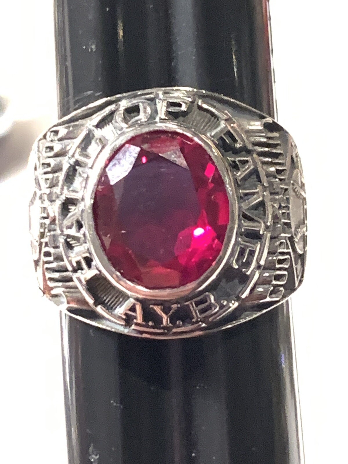 Cooperstown Hall Of Fame Ruby Ring Sz 9 | eBay