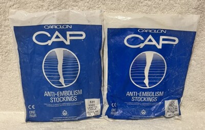 Lot of 2 Carolon Cap 531 & 521 Anti-Embolism Stocking Lg & Med Length ...
