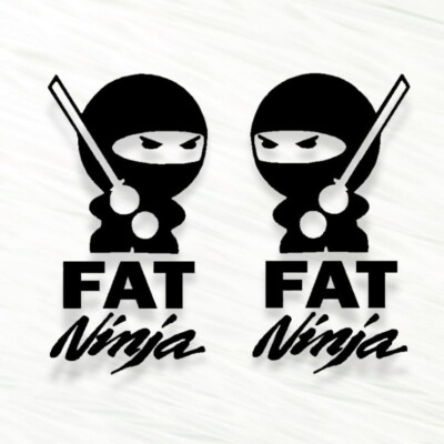 2x Kawasaki FAT Ninja Sticker Decal Vinyl Motorbike Motorcycle | eBay