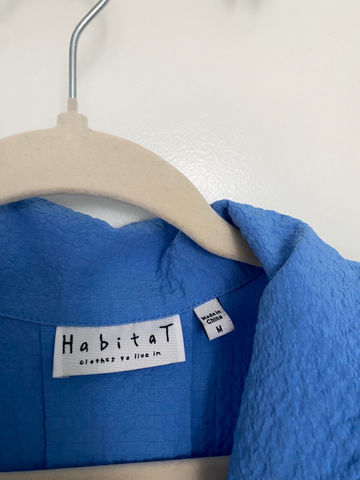 Habitat Clothes to Live in Medium Womens Blue Crinkle… - Gem