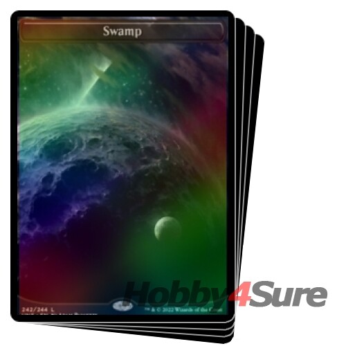 Foil Swamp (242) (full Art) X4 M/NM Magic: The Gathering MTG Unfinity ...