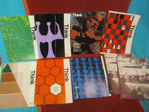 IBM THINK MAGAZINES 1971 1972 1981 & 1975 ANNUAL REPORT & 1981 ENDICOTT ...