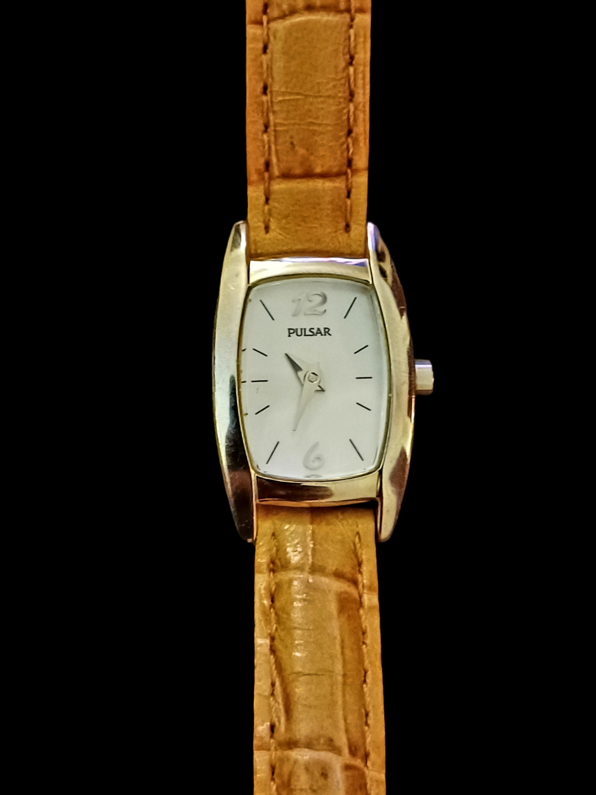 Pulsar VC10-X018 Tan Leather Band Womens Wrist Watch Working 5.5"-7 ...