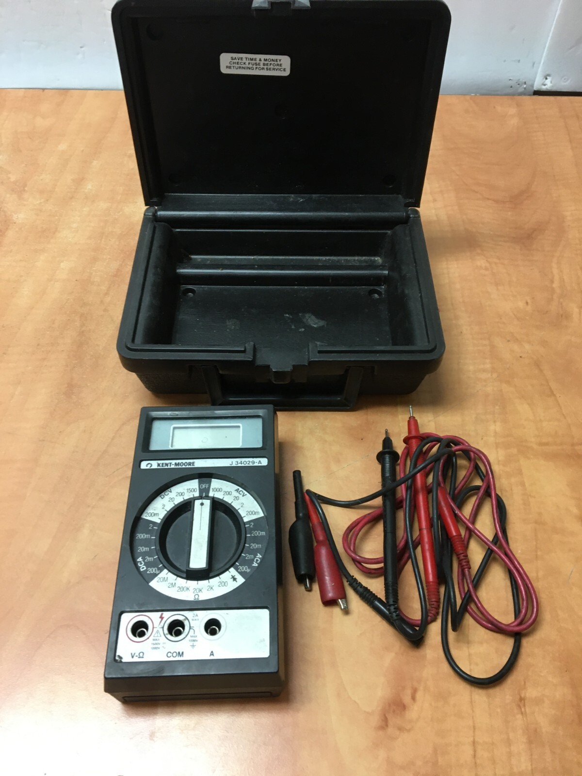 Kent Moore High Impedance Multimeter J34029A With Leads Case Etc Works ...