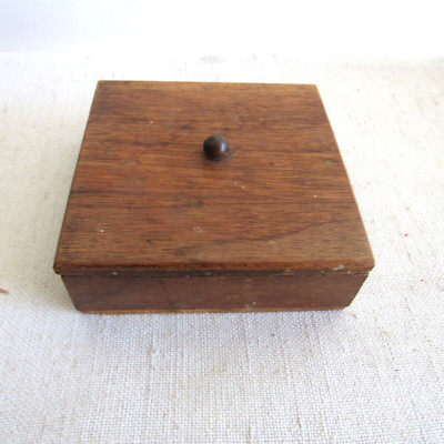 Vintage Small Wooden Trinket Box Rustic Minimal Farmcore | eBay