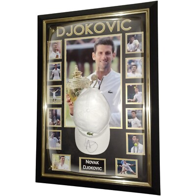 Framed NOVAK DJOKOVIC Signed Shirt Autographed Cap Hat Display | eBay