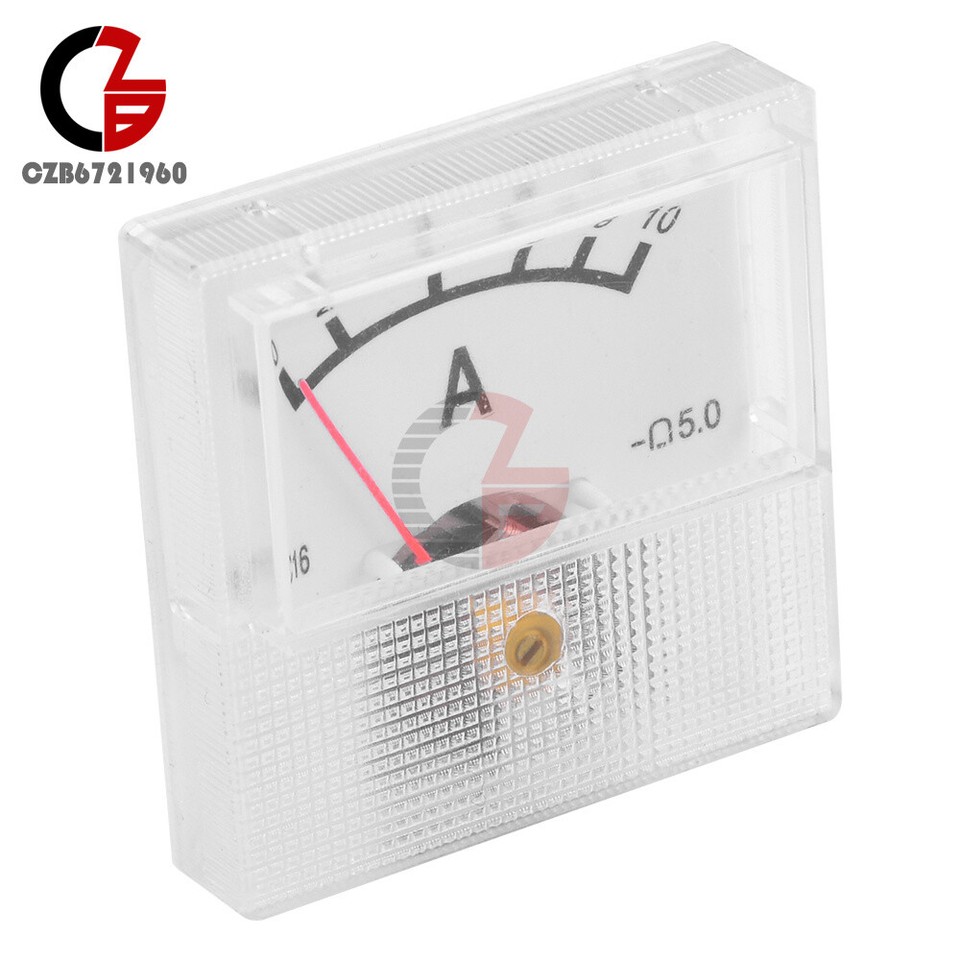 91C16 Analog Panel AMP Meter DC Ammeter Current Gauge Meter DC 0-10A ...