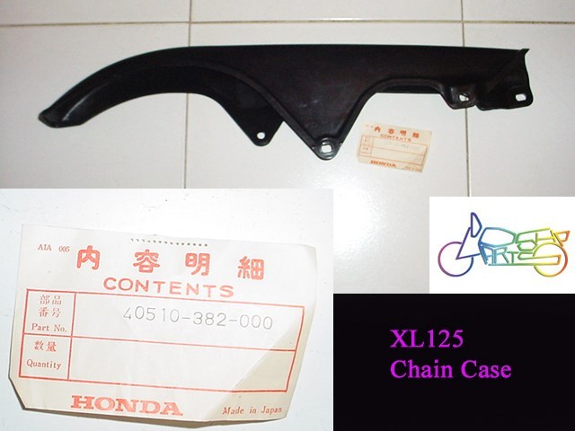 Honda XL100 Chain Case NOS XL100K 1977 Mud Guard CHAIN COVER OEM 40510 ...