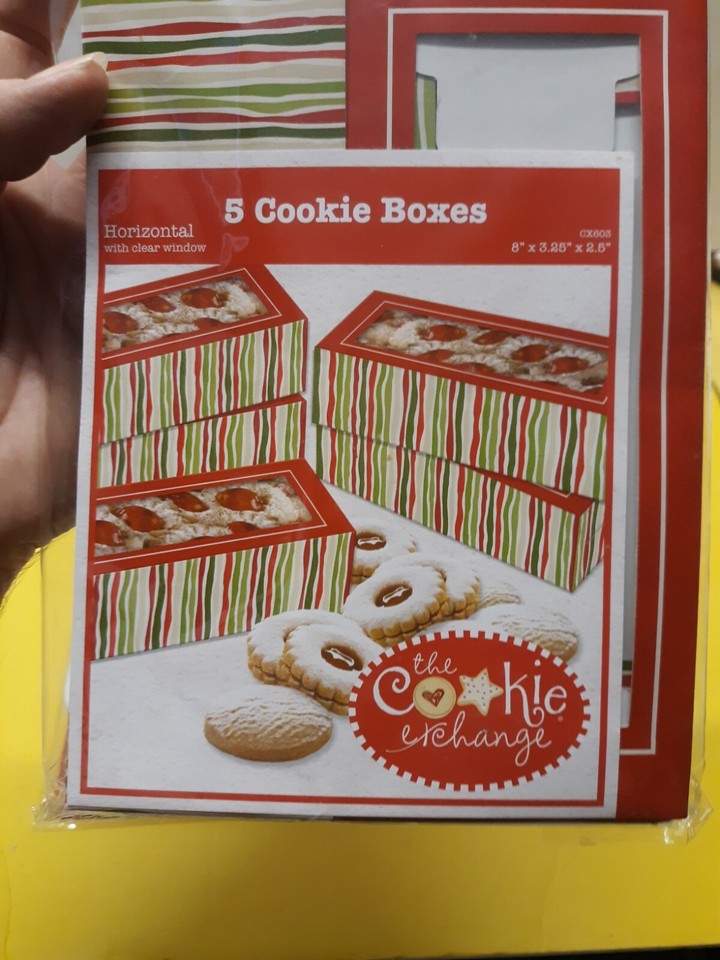 The Cookie Exchange Cookie Boxes Christmas 2 packs 8 boxes 8x3¼x2½ and ...