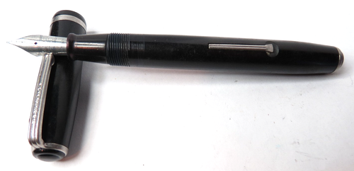 VINTAGE 1950's ESTERBROOK BLACK FOUNTAIN 9550 PEN STAINLES STEEL NIB ...