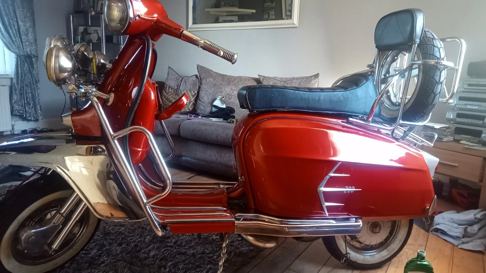 1989 Lambretta Linc 200cc Scooter Fire Cracker Orange Reg As 125 - Bike ...