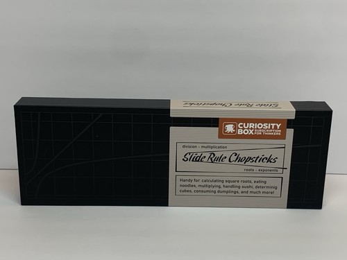 Curiosity Box 2 Pairs Slide Rule Chopsticks w/Case ~ Math Engineering ...